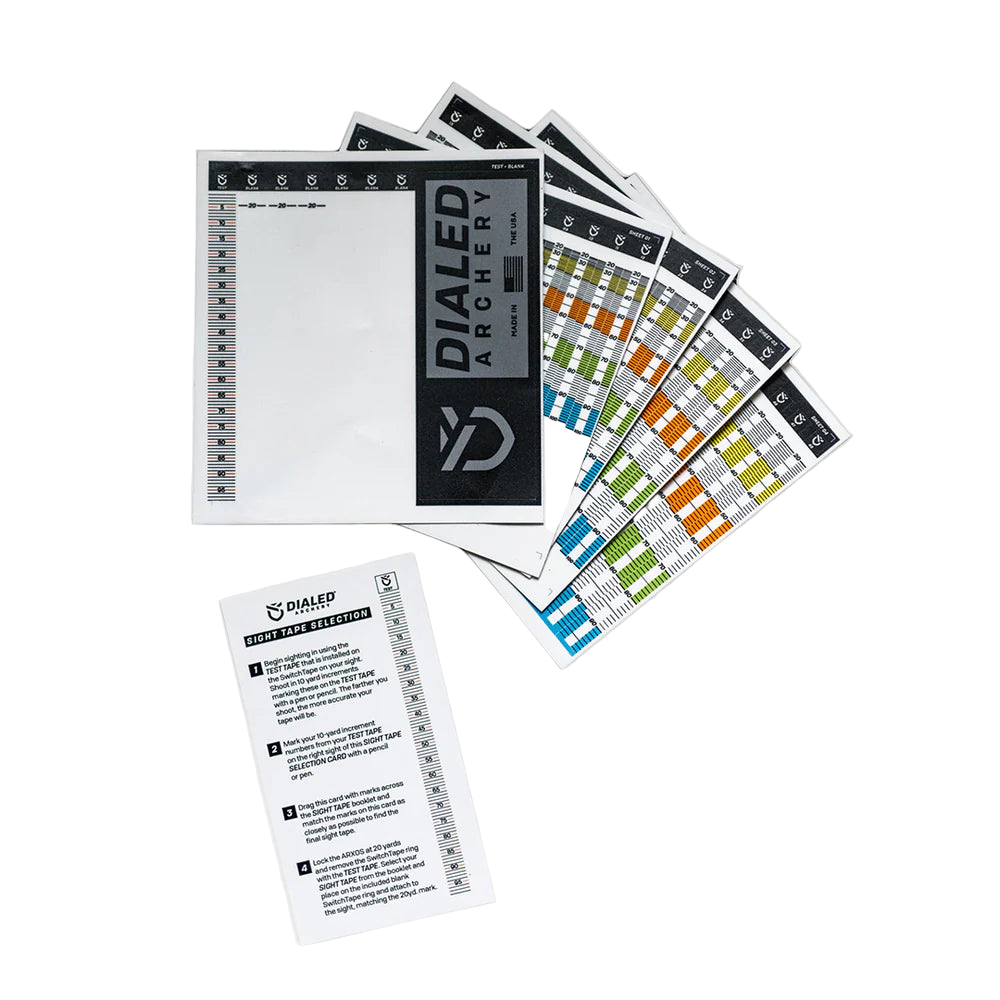 Dialed Archery - Sight Tape Booklet – Jim-Bows Archery Calgary